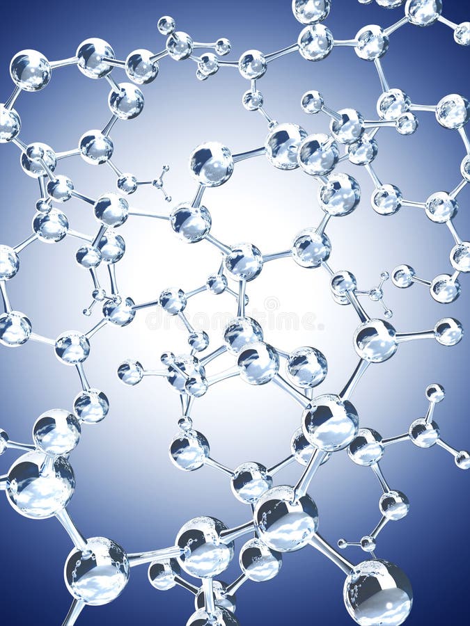Abstract Molecular Structure Stock Illustration - Illustration of glass ...