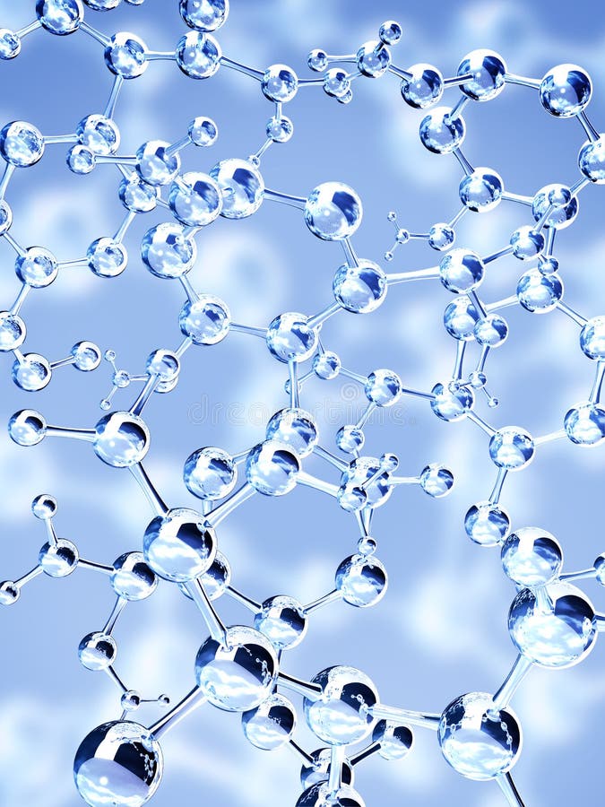 Abstract Molecular Structure Stock Illustration - Illustration of light ...