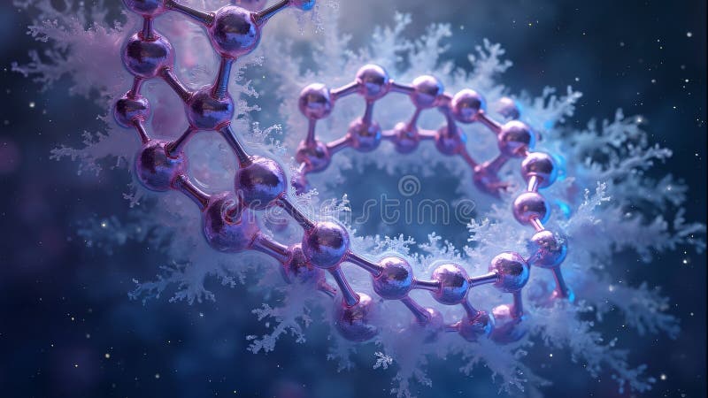 Abstract Molecular Structure Frozen in Time, AI Good Resolution Stock ...