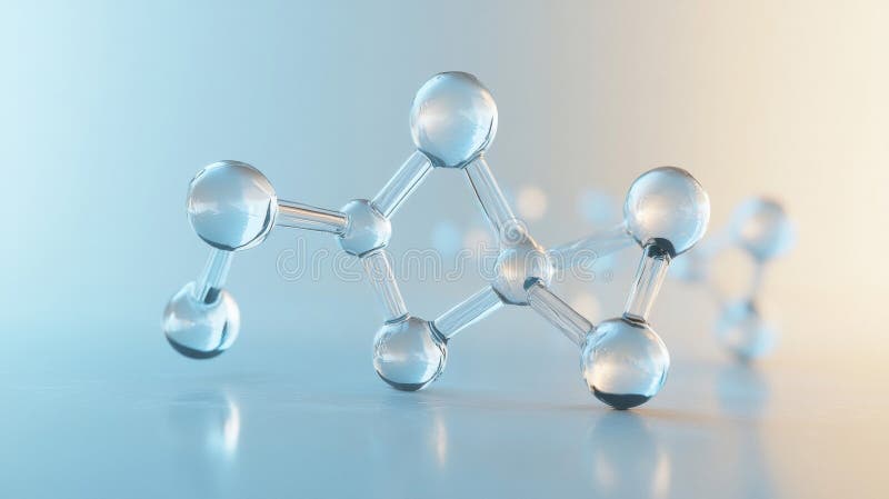 Abstract Molecular Structure: Glass Spheres and Bonds Stock ...