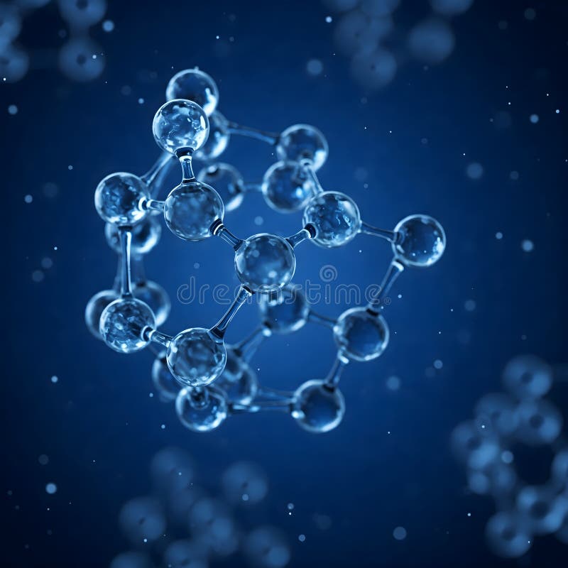 Abstract Molecular Structure Glassy Spheres Connected Network Chemistry ...