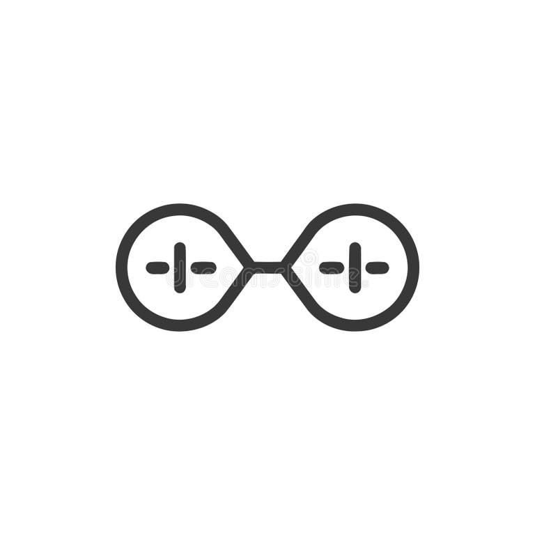 Abstract Connection Icon: Interlinked Circles with Minus Signs Stock ...