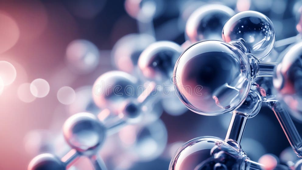 Abstract Molecular Structure: Interconnected Spheres in a Scientific ...