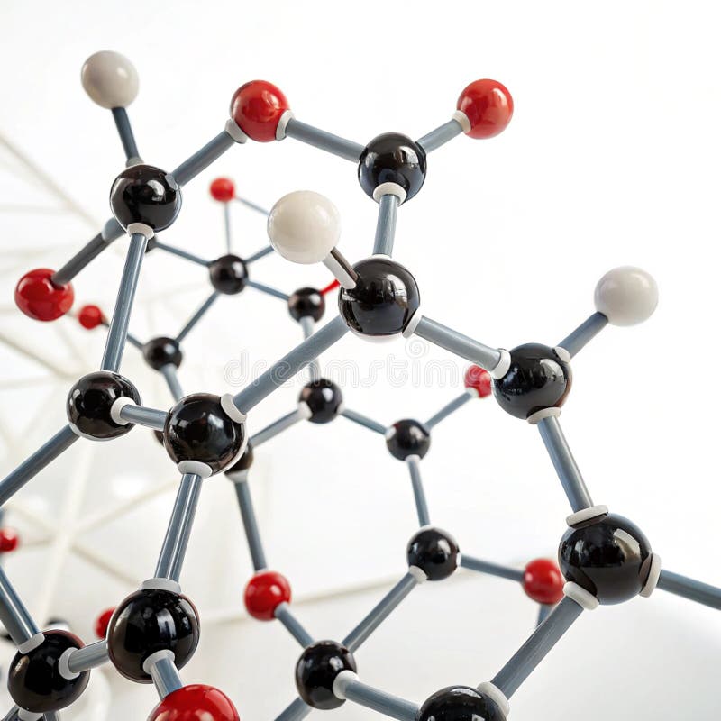 Abstract Molecular Structure Isolated on White Background Stock ...