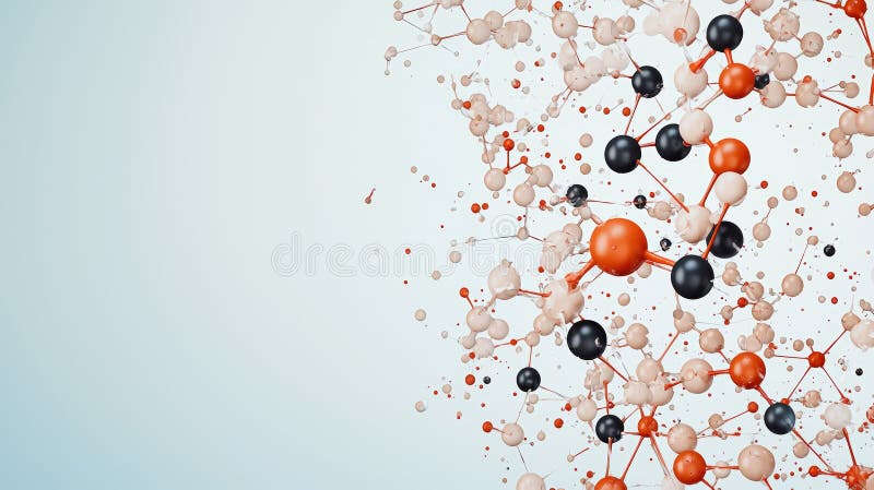 Abstract Molecular Structure on a Light Background Stock Illustration ...