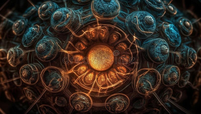 Abstract Molecular Structure Magnified, Revealing Chaotic Patterns ...