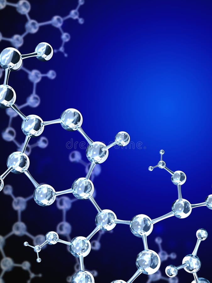 Abstract Molecular Structure Stock Illustration - Illustration of light ...