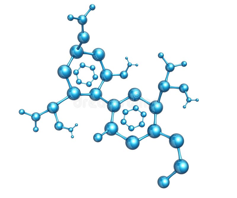 Abstract Molecular Structure Stock Illustration - Illustration of ...