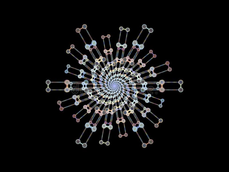 Abstract Molecular Structure Stock Illustration - Illustration of ...