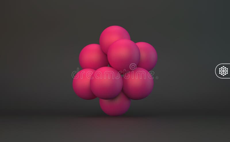 Abstract Molecular Structure with Particles. Scientific Background ...