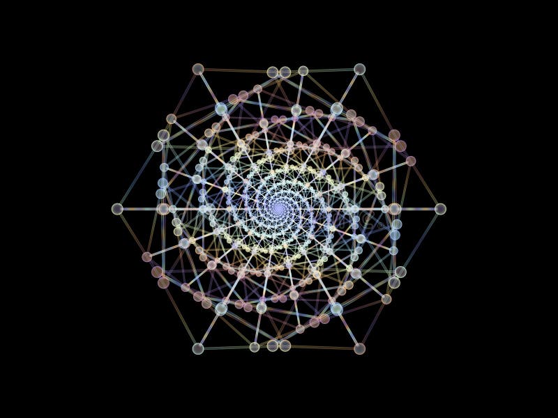 Abstract Molecular Structure Stock Illustration - Illustration of ...