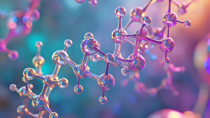 Abstract Molecular Structure Science Background Good Resolution Stock