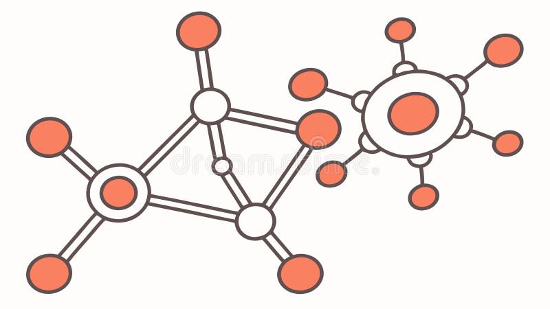 Abstract Molecular Structure Science And Connection Vector Design Generative Ai Stock Vector