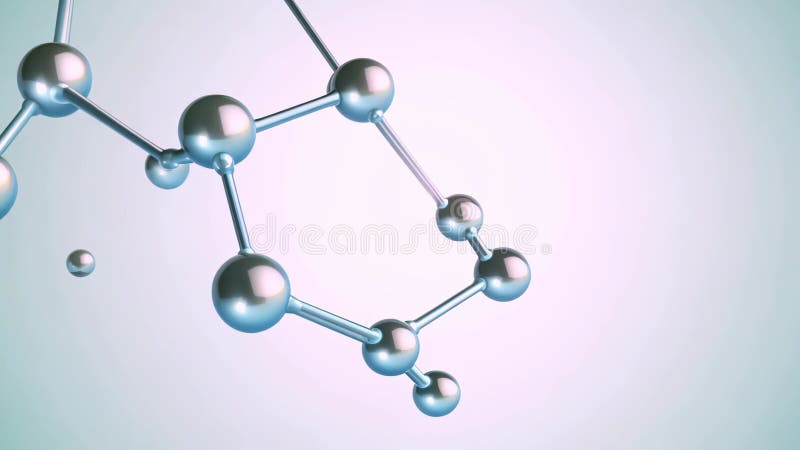 Abstract Molecular Structure of Silver Spheres Interconnected on Light ...