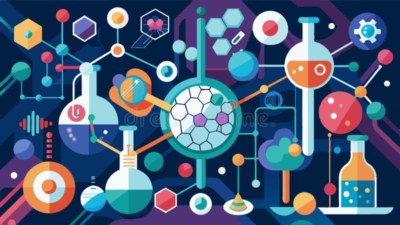 Abstract Molecular Structures Background. Science, Technology ...