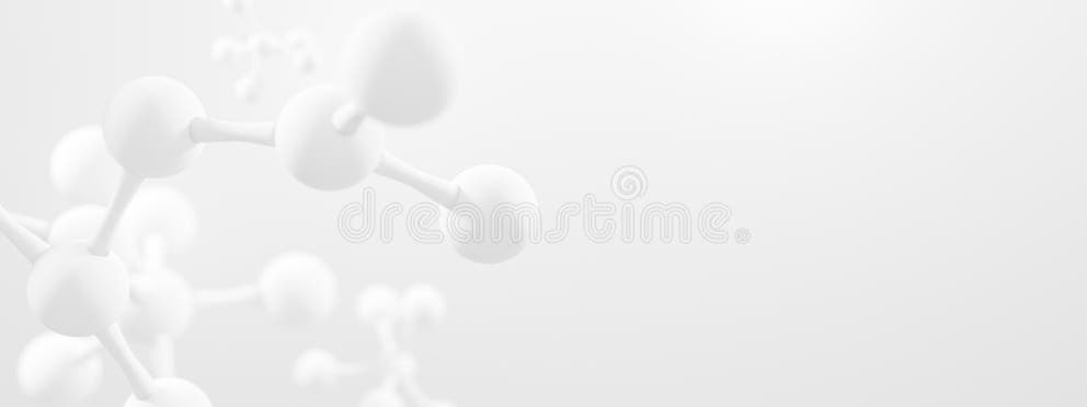 Abstract Molecular Structures, Ball and Stick, Protein Compounds. 3d ...