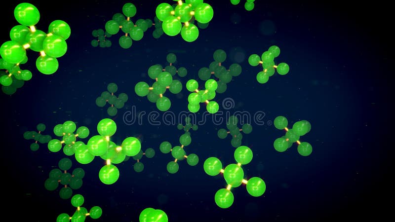 Abstract Molecular Structures Flying Around Stock Illustration ...