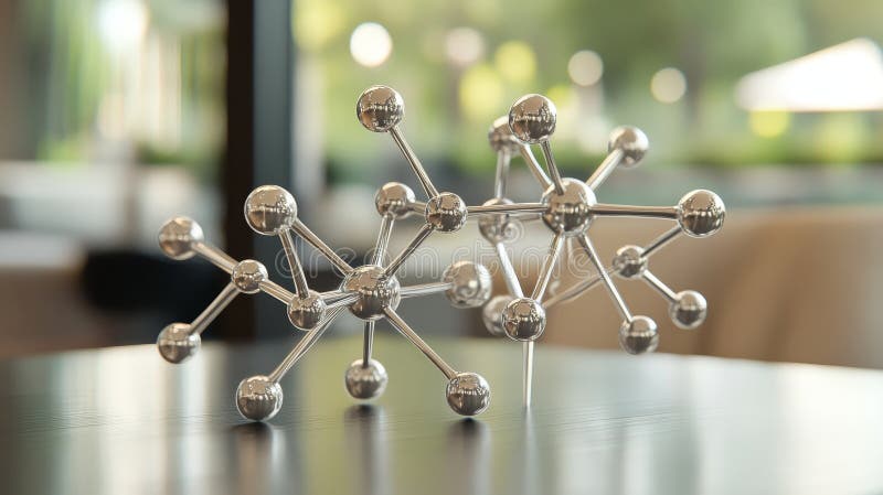 Abstract Molecule and Atom Model Design Emphasizing Science and Medical ...