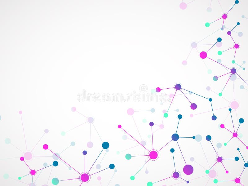Colorful Connected Lines on White - Abstract Background Stock ...