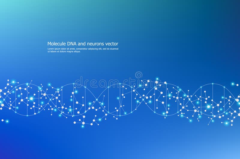 Abstract Molecule Background, Genetic and Chemical Compounds, Connected ...