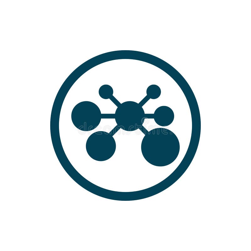 Abstract Molecule Icon Illustration Template Logo and Symbol Vector ...