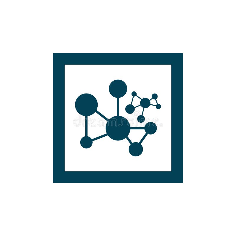 Abstract Molecule Icon Illustration Template Logo and Symbol Vector ...