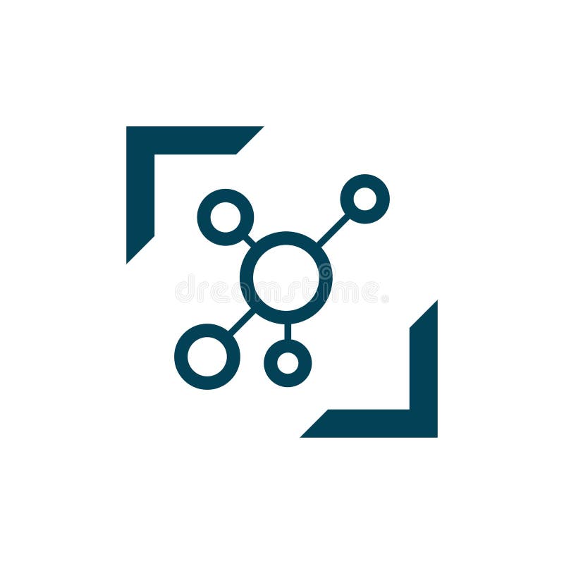 Abstract Molecule Icon Illustration Template Logo and Symbol Vector ...