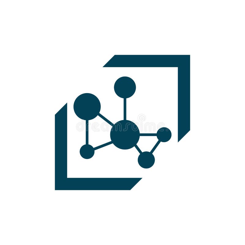 Abstract Molecule Icon Illustration Template Logo and Symbol Vector ...