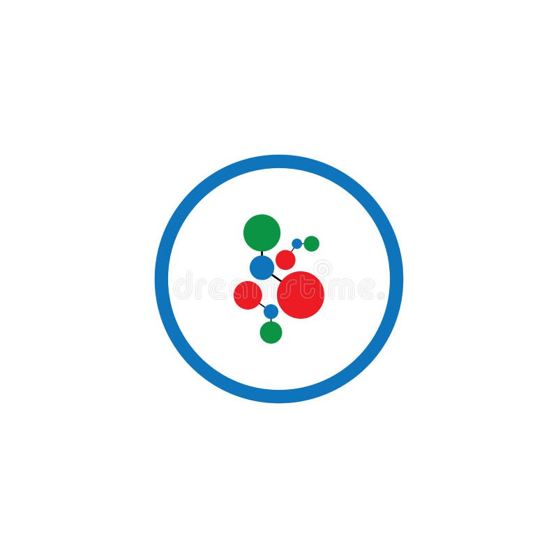 Abstract Molecule Icon Illustration Template Logo and Symbol Vector ...