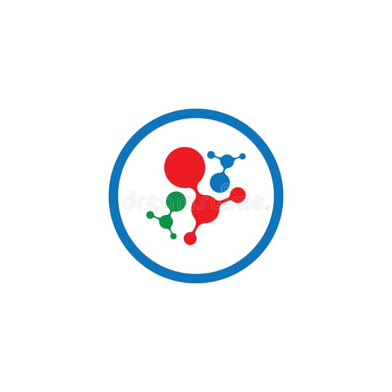 Abstract Molecule Icon Illustration Template Logo and Symbol Vector ...