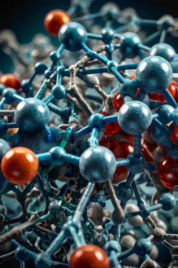 Abstract Molecule Model. Scientific Research in Molecular Chemistry ...