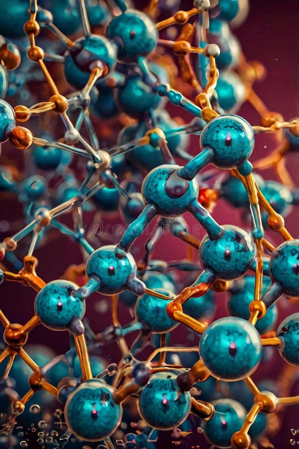 Abstract Molecule Model. Scientific Research in Molecular Chemistry ...
