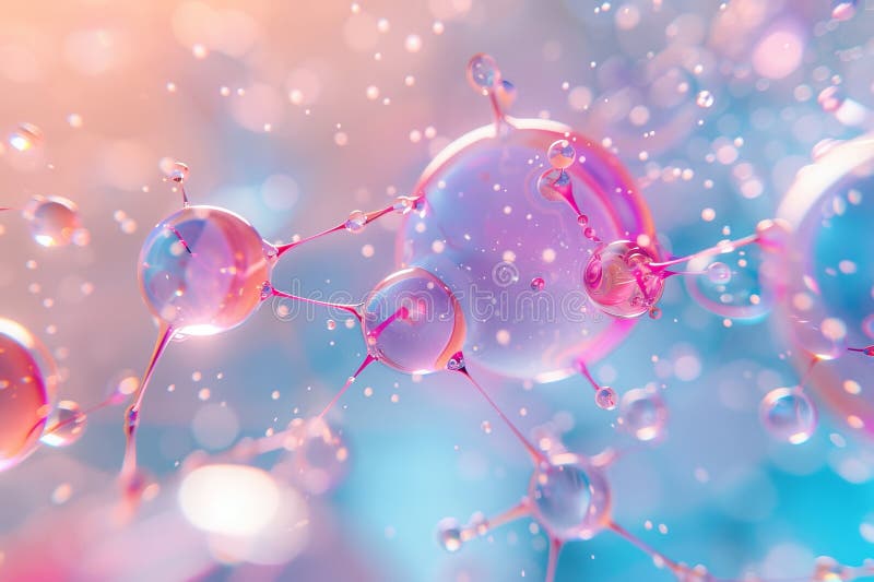 Abstract Molecule Structure, Research in Molecular Chemistry. Stock ...