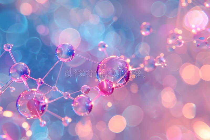 Abstract Molecule Structure, Research in Molecular Chemistry. Stock ...
