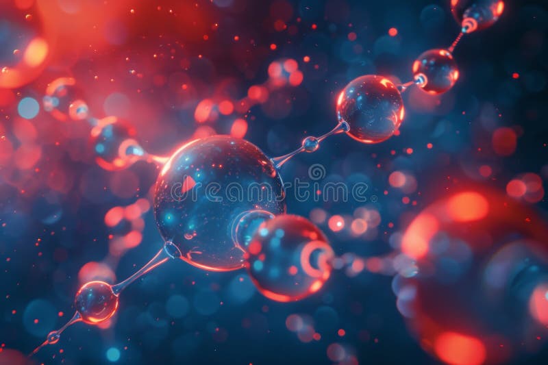 Abstract Molecule Structure, Research in Molecular Chemistry. Stock ...