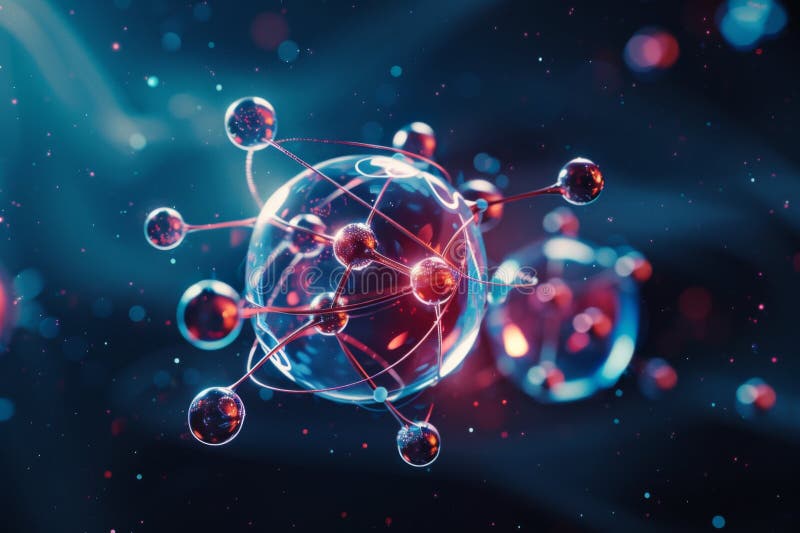 Abstract Molecule Structure, Research in Molecular Chemistry. Stock ...