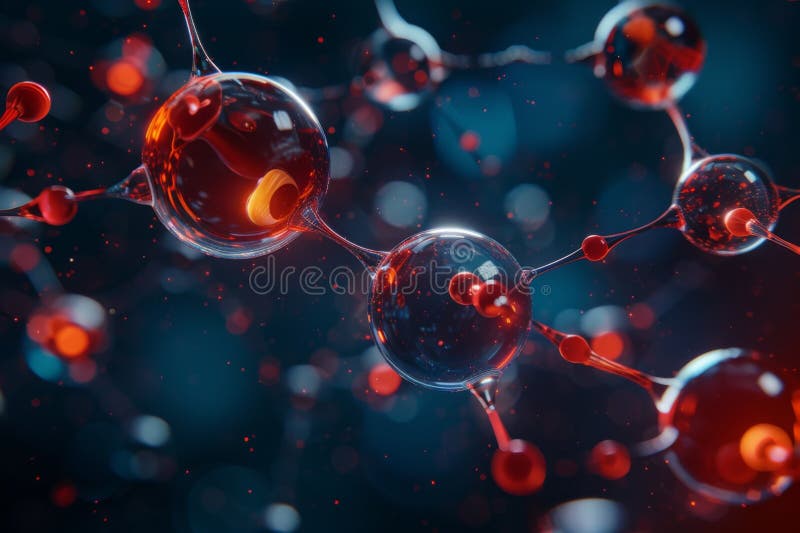 Abstract Molecule Structure, Research in Molecular Chemistry. Stock ...