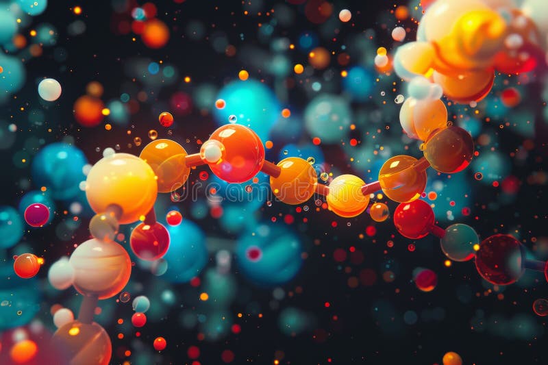 Abstract Molecule Structure, Research in Molecular Chemistry. Stock ...