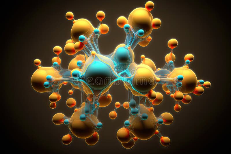 Stunning Molecular Structure Artwork Abstract Science Background Stock ...