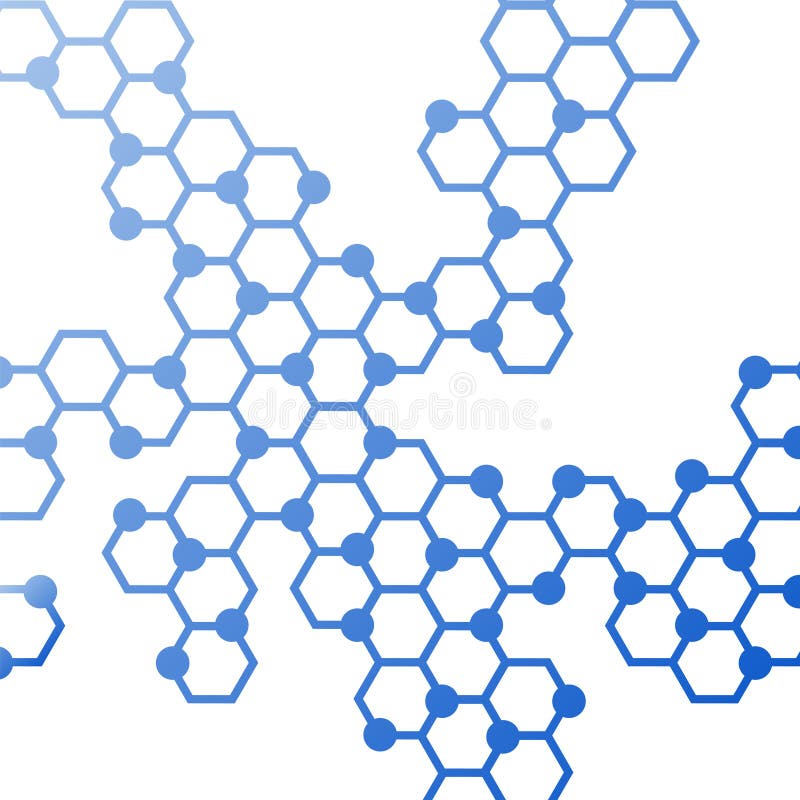 Abstract Molecules and Atoms Hand Draw Design for Background. Vector ...