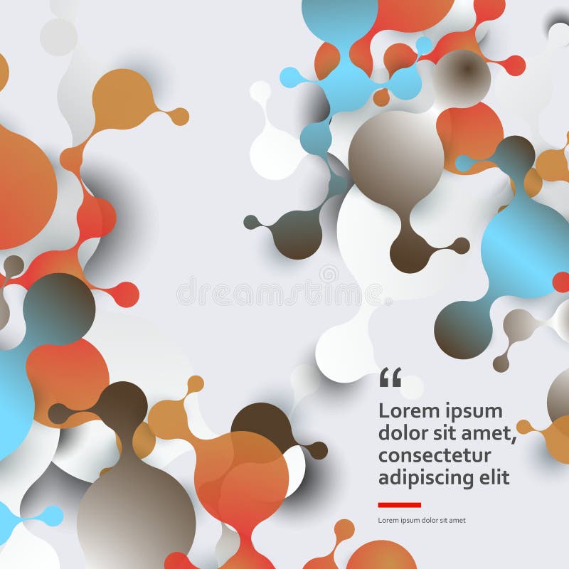 Abstract Molecules Background with Cells Structure and DNA Molecule ...