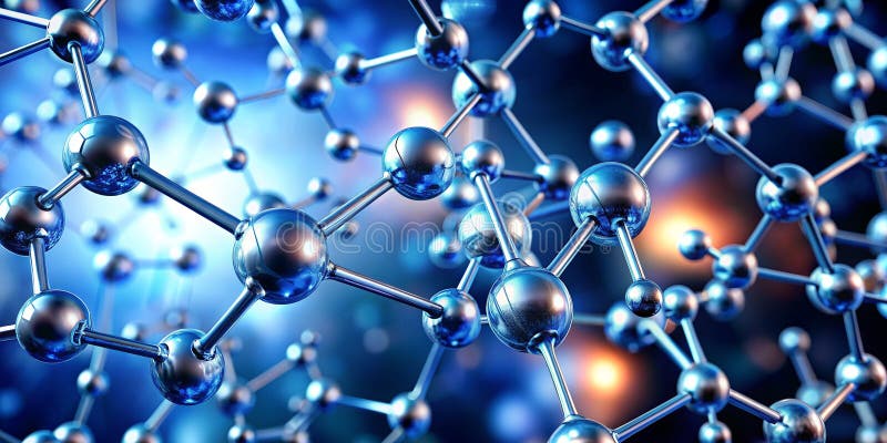Abstract Molecules Background Realistic Molecule or Atom Structure AI ...