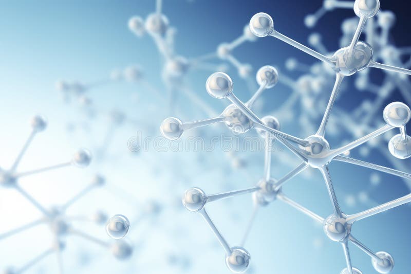 Abstract Molecules Background. Realistic Molecule or Atom Structure ...