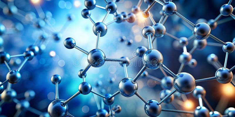 Abstract Molecules Background Realistic Molecule or Atom Structure ...