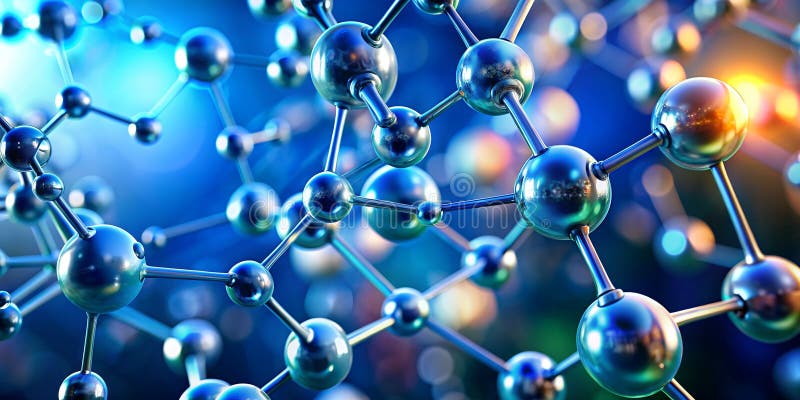 Abstract Molecules Background Realistic Molecule or Atom Structure ...