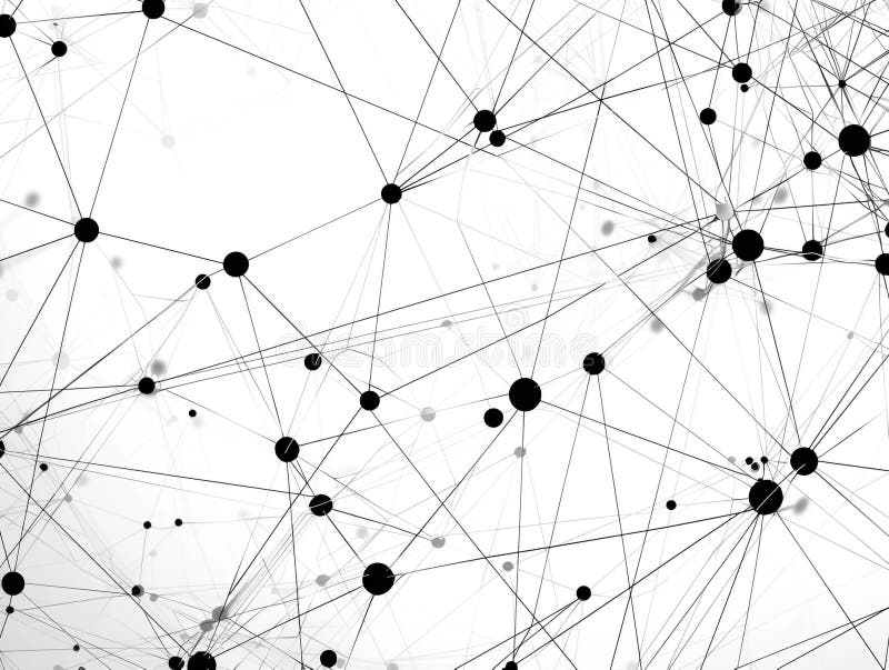 Abstract Molecules, Business Network, Triangle Pattern with Connecting ...