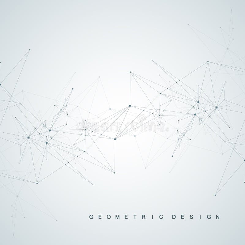 Abstract Molecules Connect Design with Points and Lines. Atoms ...