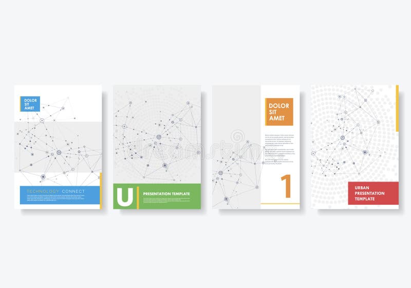 Abstract Molecules Cover Template. Graphic Convergence Connect. Vector ...