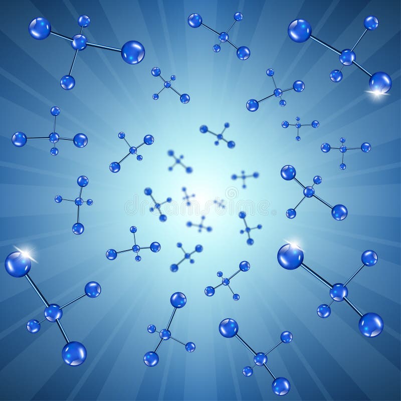 Abstract molecules design stock illustration. Illustration of biology ...