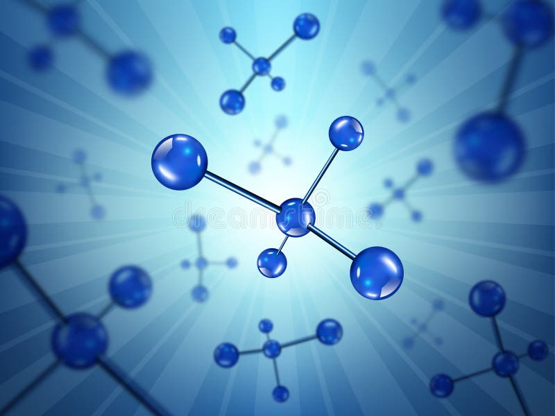 Abstract Molecules Design. Atoms Stock Illustration - Illustration of ...